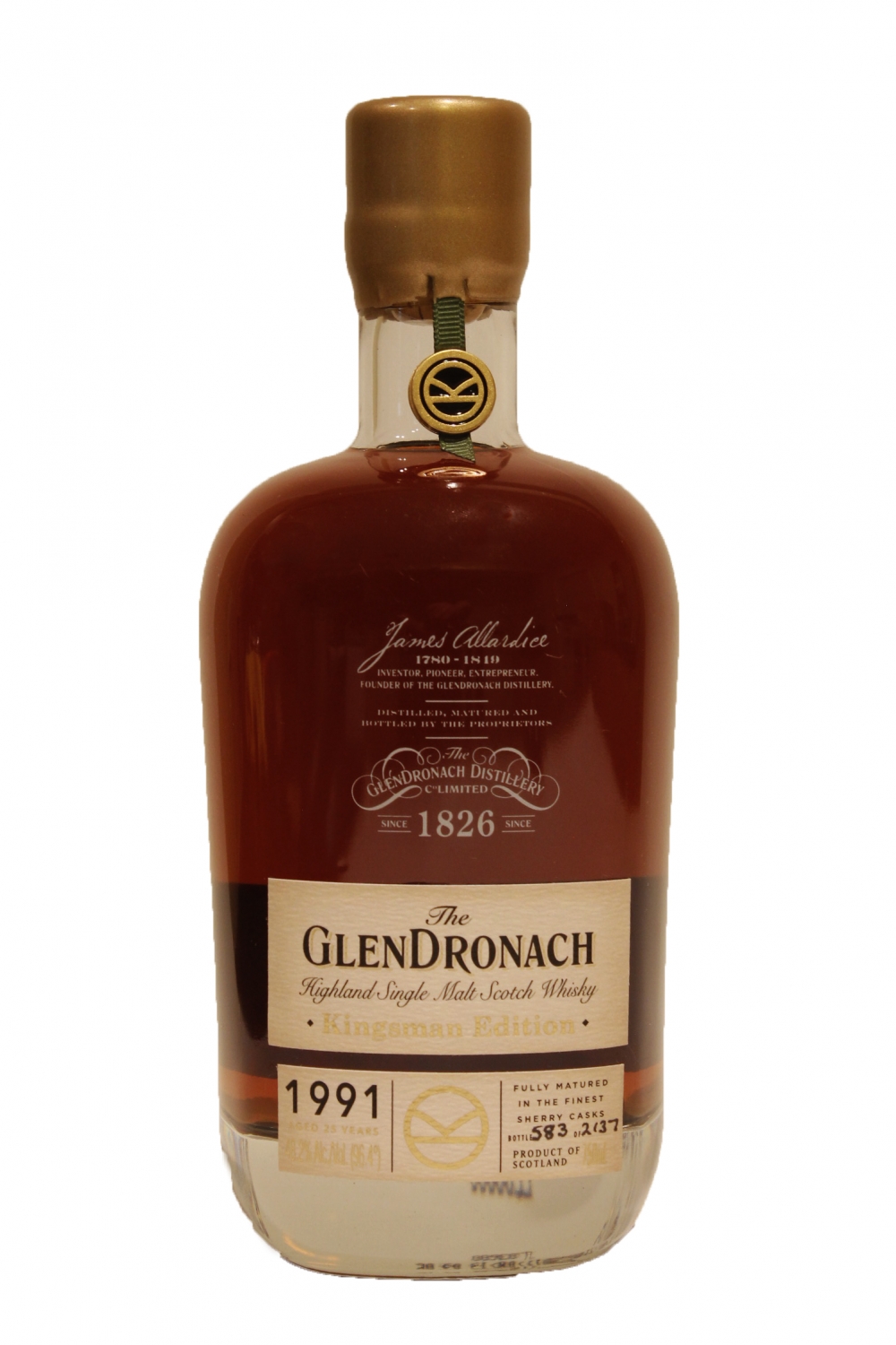 GlenDronach 25 Years Old 1991 Kingsman Edition Sherry Cask ...